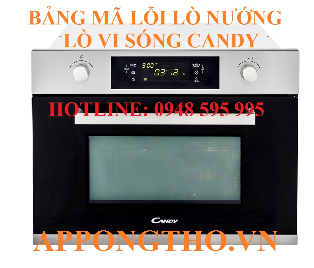 Full Bảng Mã Lỗi Lò Vi Sóng Candy, Mã Lỗi Lò Nướng Candy